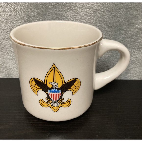 Source Unknown | Dining | Vintage Off White Ceramic Boy Scouts Trefoil ...
